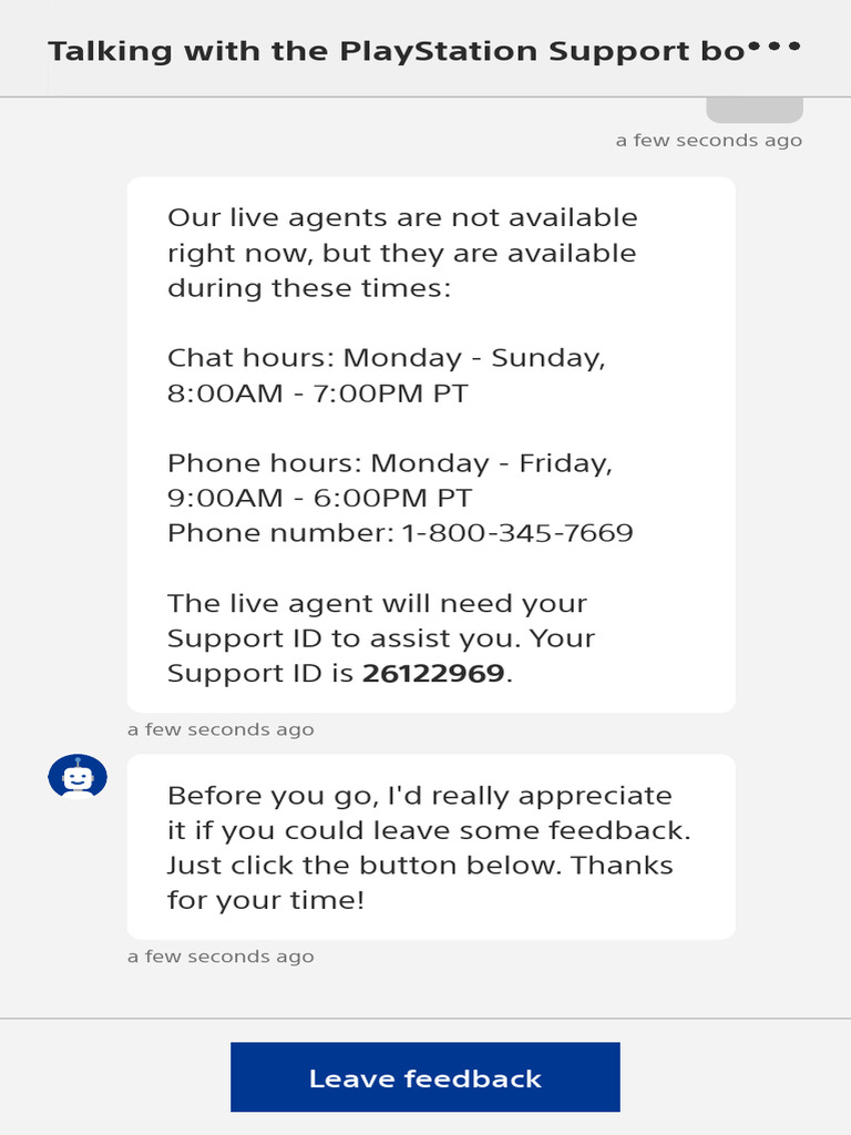 PlayStation Support Bot | PDF