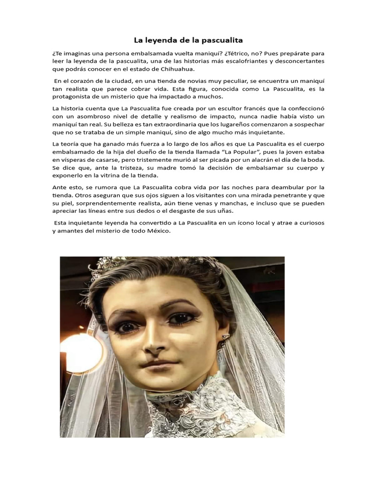 La Leyenda de La Pascualita | PDF