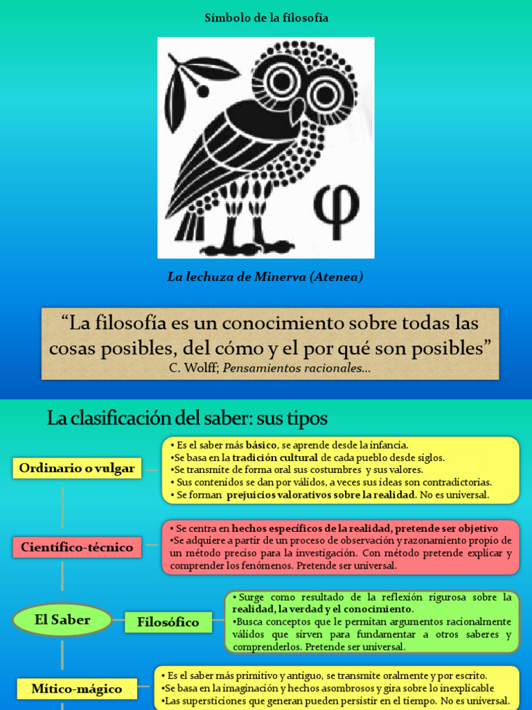 Saberes Filosóficos y sus Tipos | PDF | Conocimiento | Razón