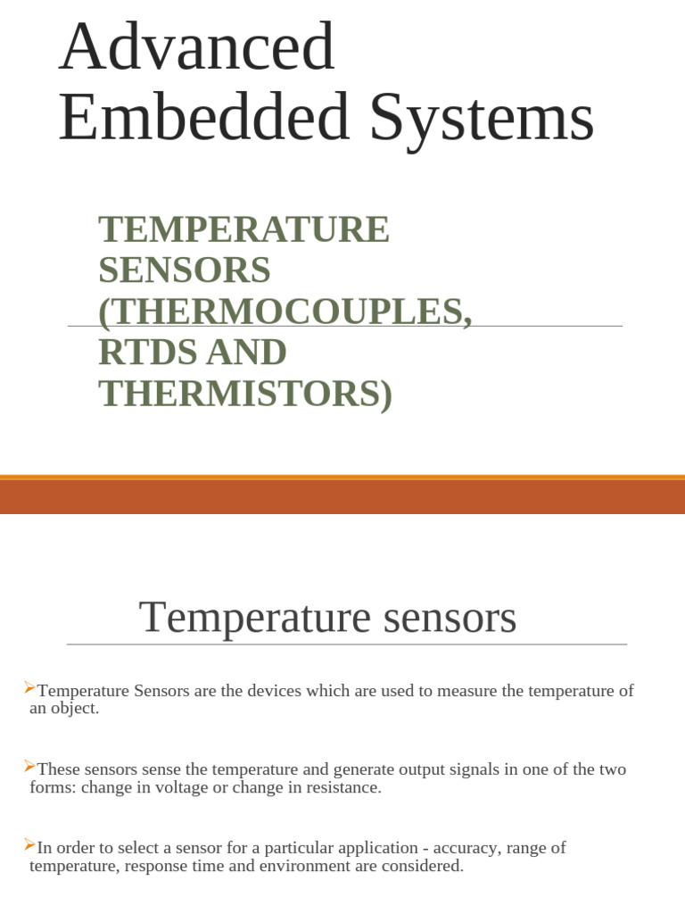 Temperature Sensors: Types & Applications | PDF | Thermocouple ...