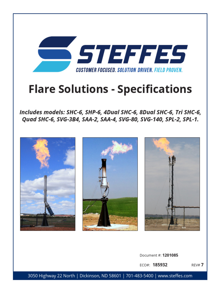 Steffes Flare Solutions Specifications | PDF | Flow Measurement | Pressure