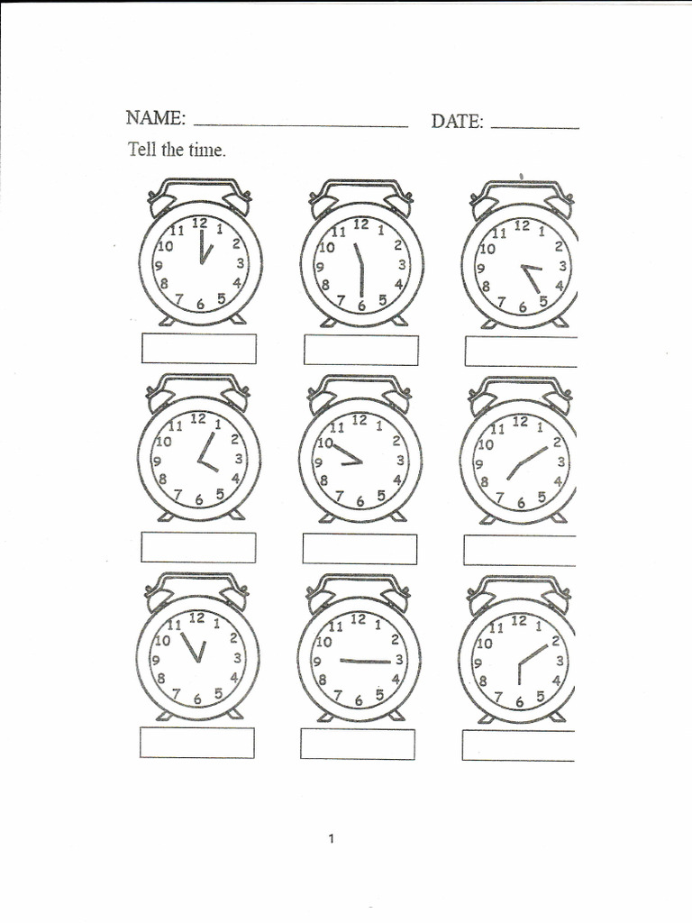 telling the time (1) | PDF