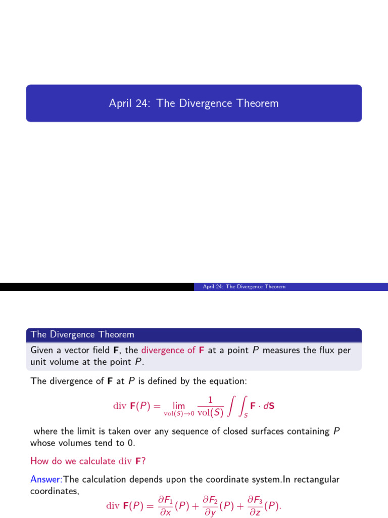 L14 (2) | PDF | Divergence | Integral