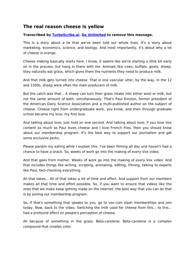 Why Is Cheese Yellow The Truth Revealed Pdf Cheddar Cheese Cheese
