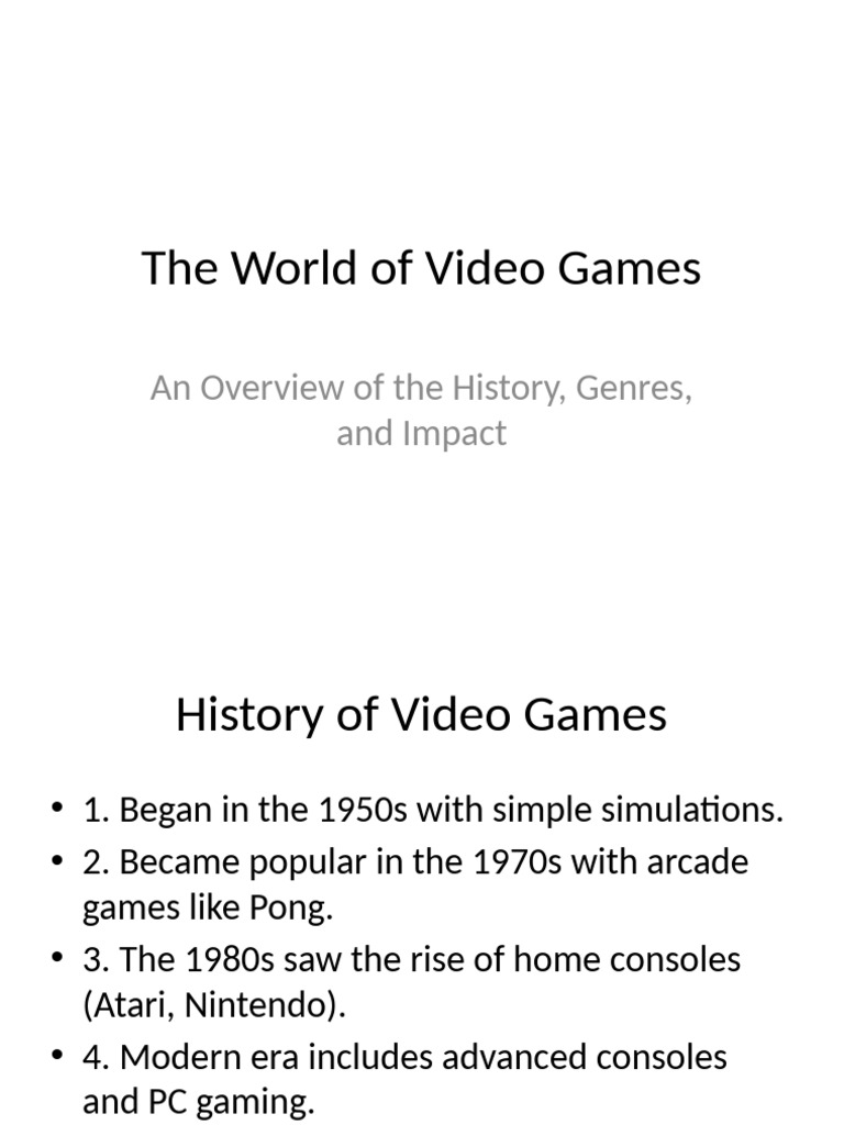 Video Games Presentation | PDF