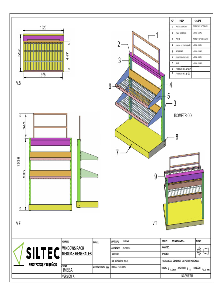 Diseño de Estructura Windows Rack | PDF