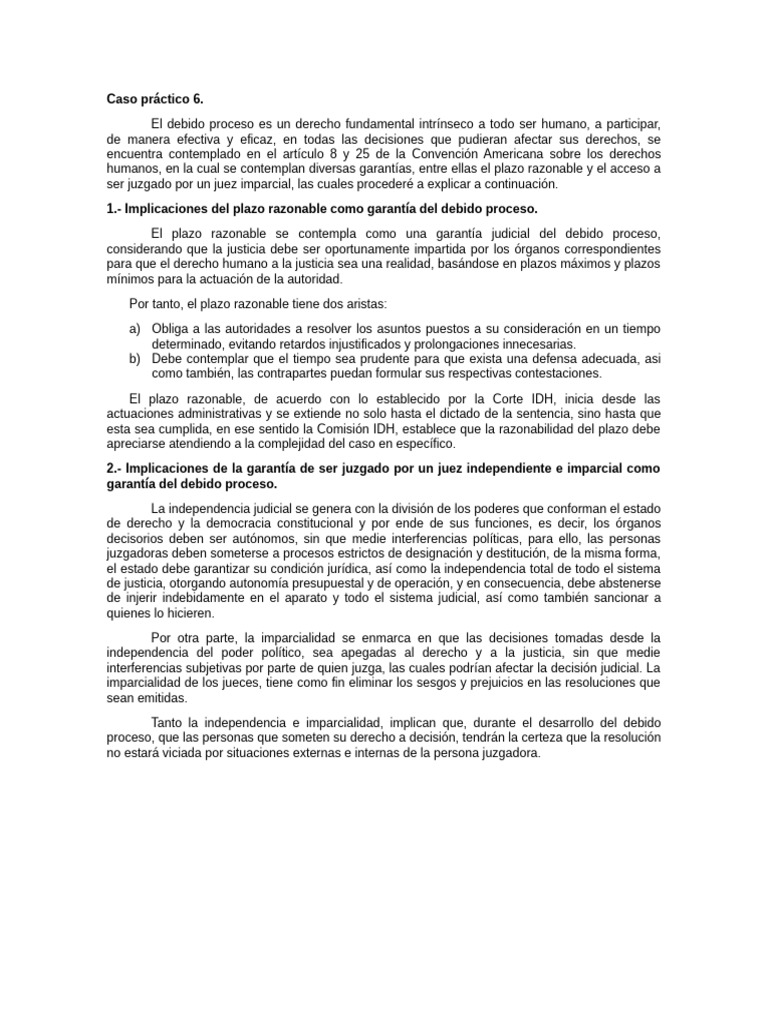 Caso Practico 6 Abraham | PDF | Debido al proceso | Juez