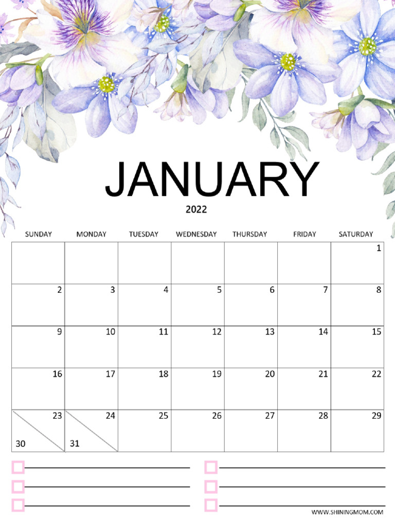 2022 Floral Calendar (FREE) | PDF