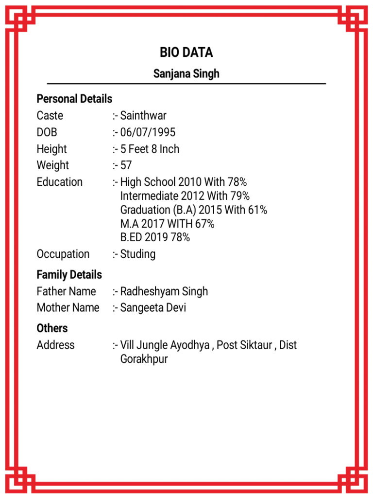 Biodata_3 | PDF