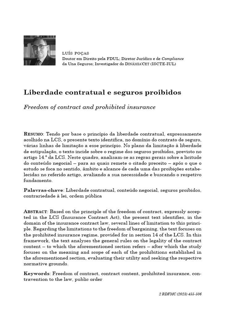 8 Luis Pocas | PDF | Seguro | Liberdade