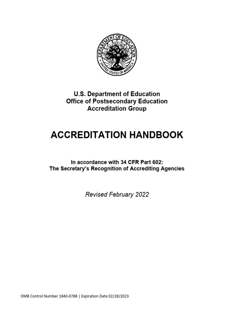 Accreditation Handbook Overview | PDF | Regulatory Compliance | Policy