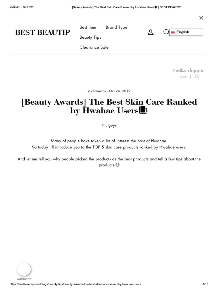 [Beauty Awards] The Best Skin Care Ranked by Hwahae Users? _ BEST ...