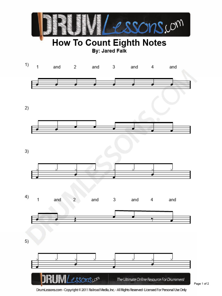 083 How to Count Eighth Notes 1 | PDF