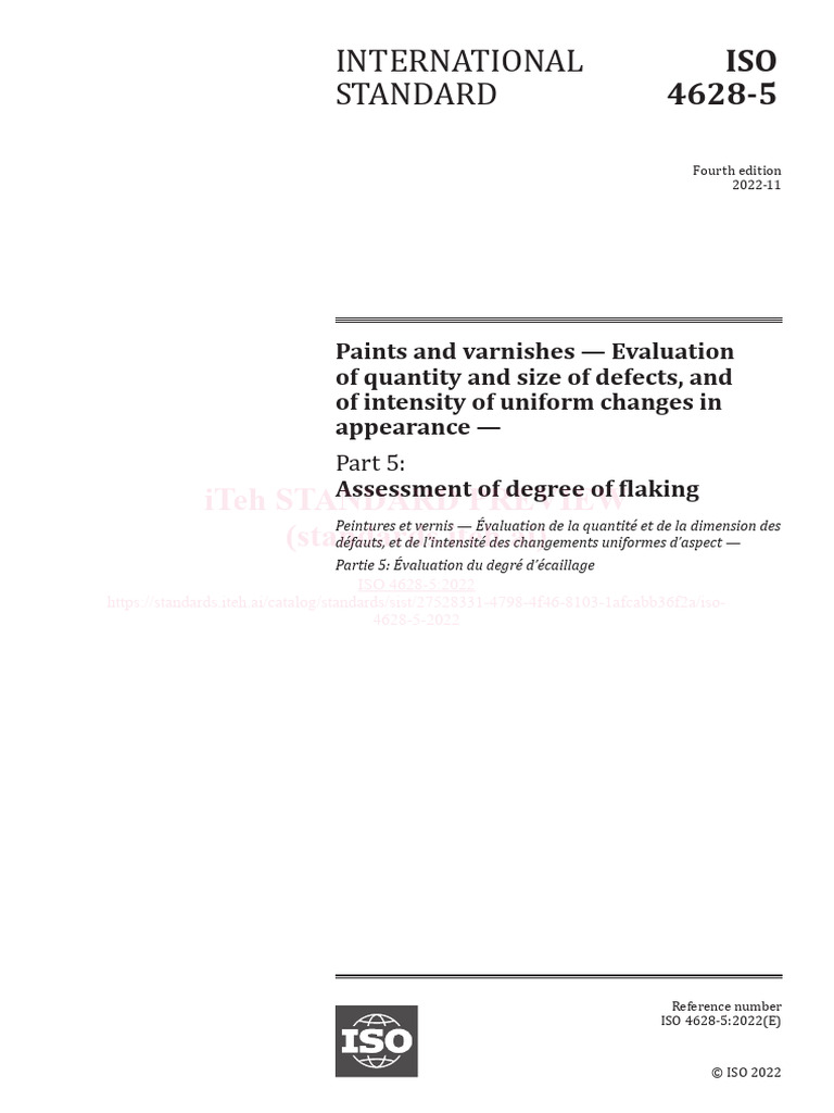 Iso 4628 5 2022 | PDF | International Organization For Standardization