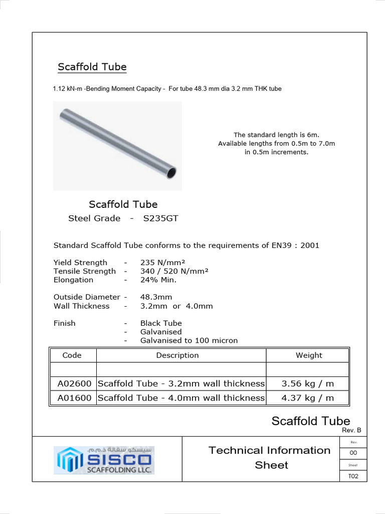 Scaffold Tube | PDF