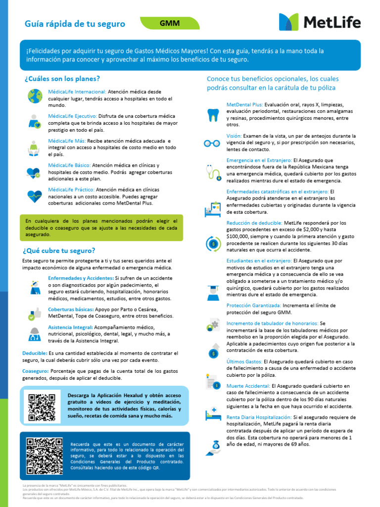 Guia Rapida de Tu Seguro GMM | PDF | Seguro | Hospital
