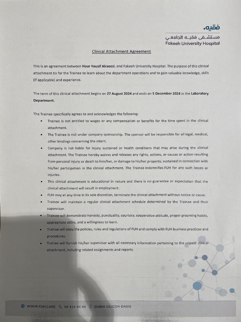 Clinical Agreement | PDF