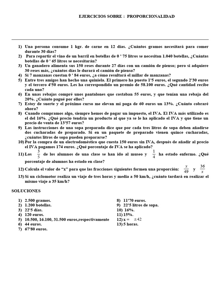 REF2 PROPORCIONALIDAD | PDF | Economias