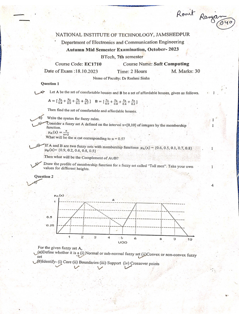 Mid Sem 7th Sem | PDF