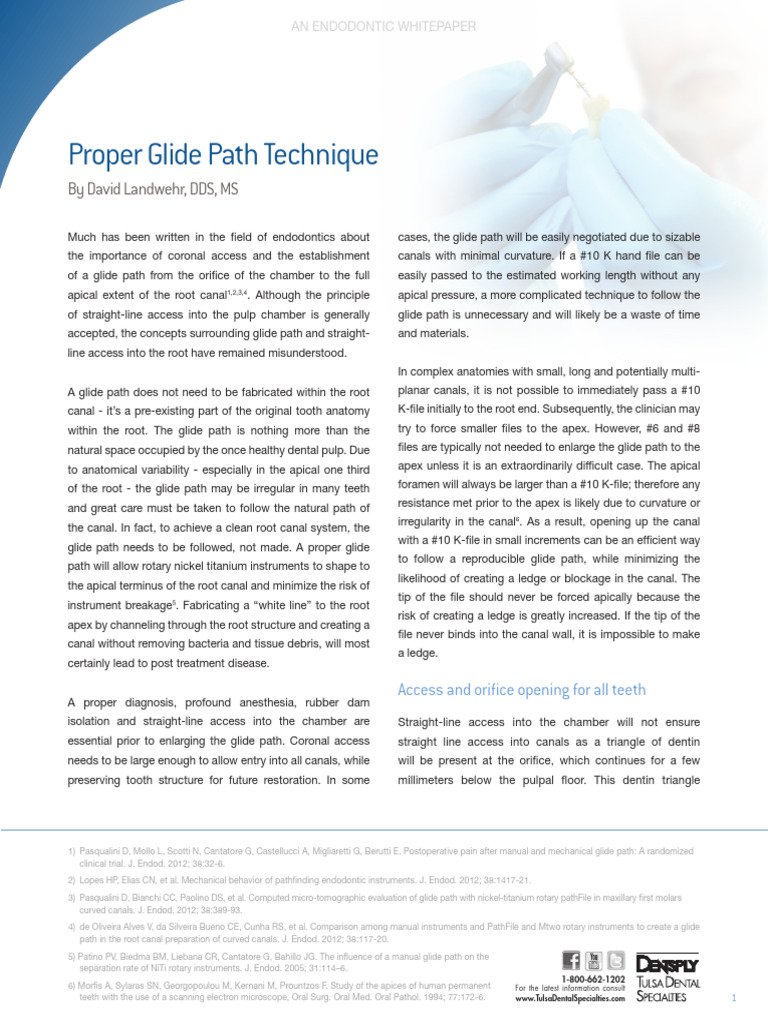 Glidepath White Paper | PDF | Dentistry Branches