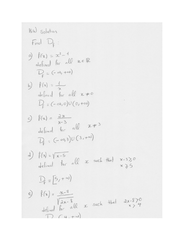 Section 2.1 H.W Solution | PDF