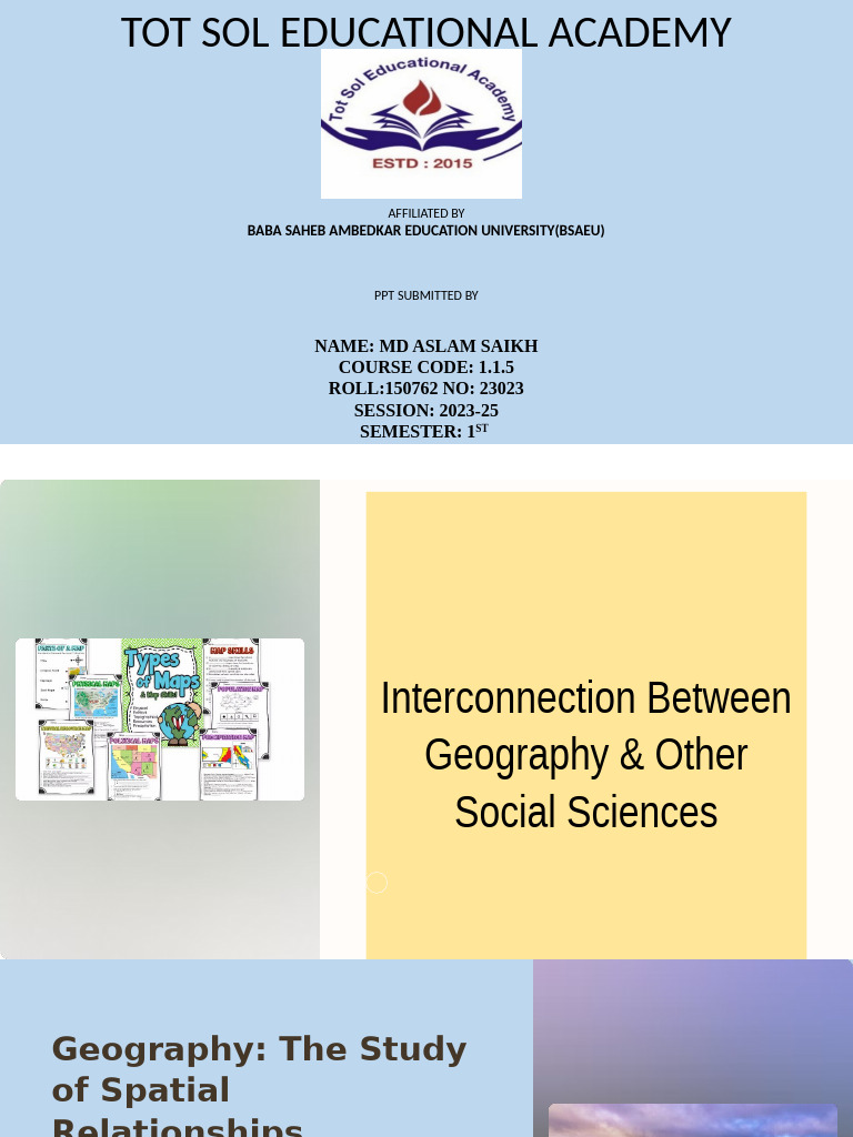 MD Aslam Saikh - Interconnection Between Geography & Other Social ...