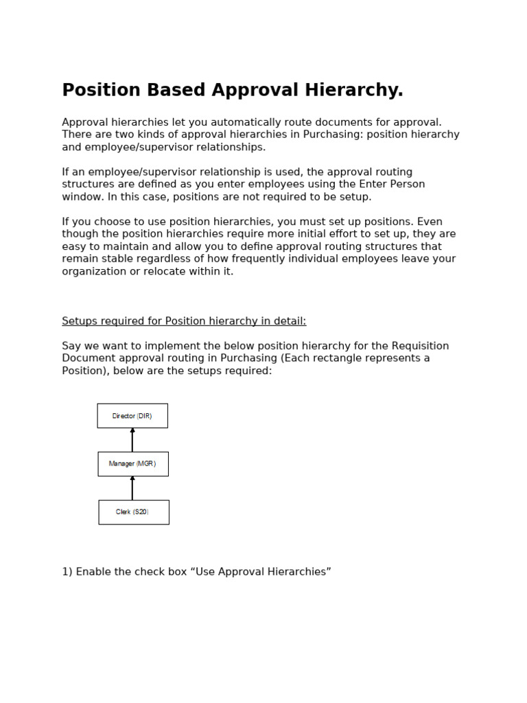 Position Based Approval Hierarchy Pdf Hierarchy Human Resources
