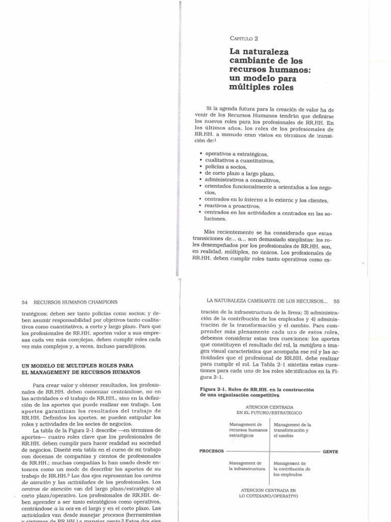 Ulrich%2C+D.+%282006%29+-+RRHH+Champions+-+Cap+2+Roles+de+RRHH | PDF