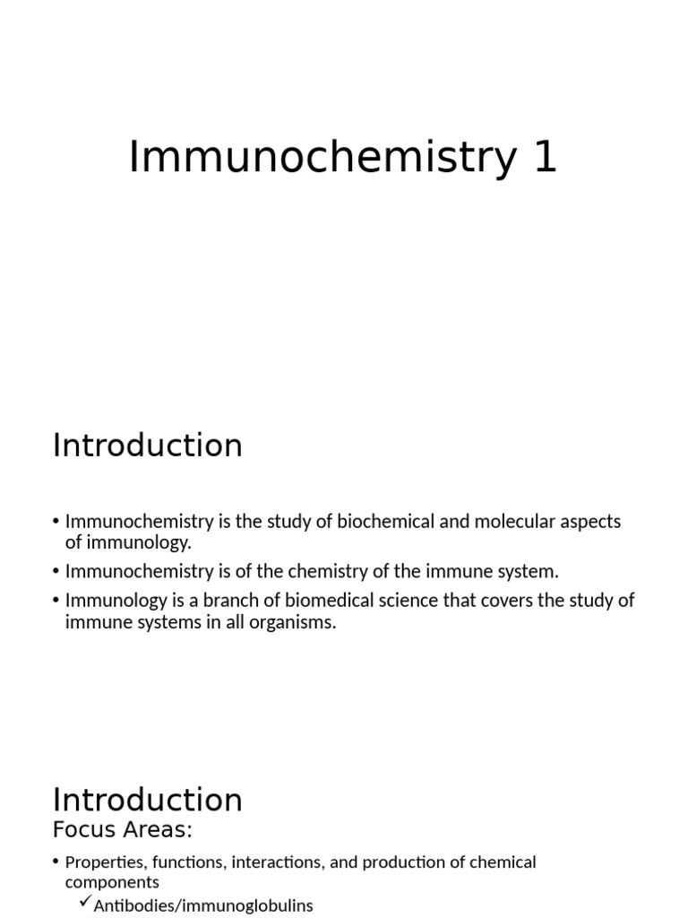 Immunochemistry 1 | PDF | Immune System | Innate Immune System