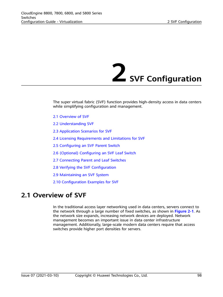 01-02 SVF Configuration | PDF | Computer Network | Network Switch