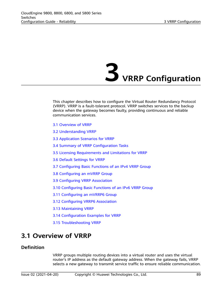 01-03 VRRP Configuration | PDF | Router (Computing) | Computer Network