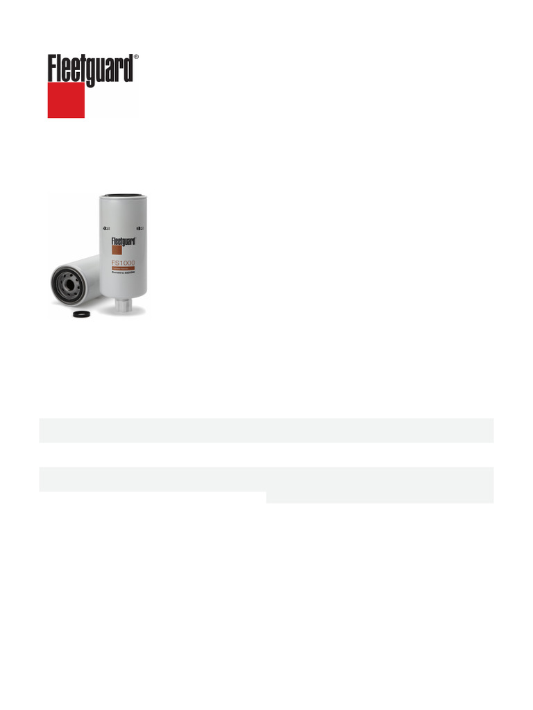 Product Specification - FS1000 | PDF