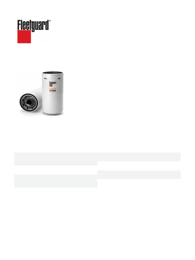 Product Specification - LF670 | PDF