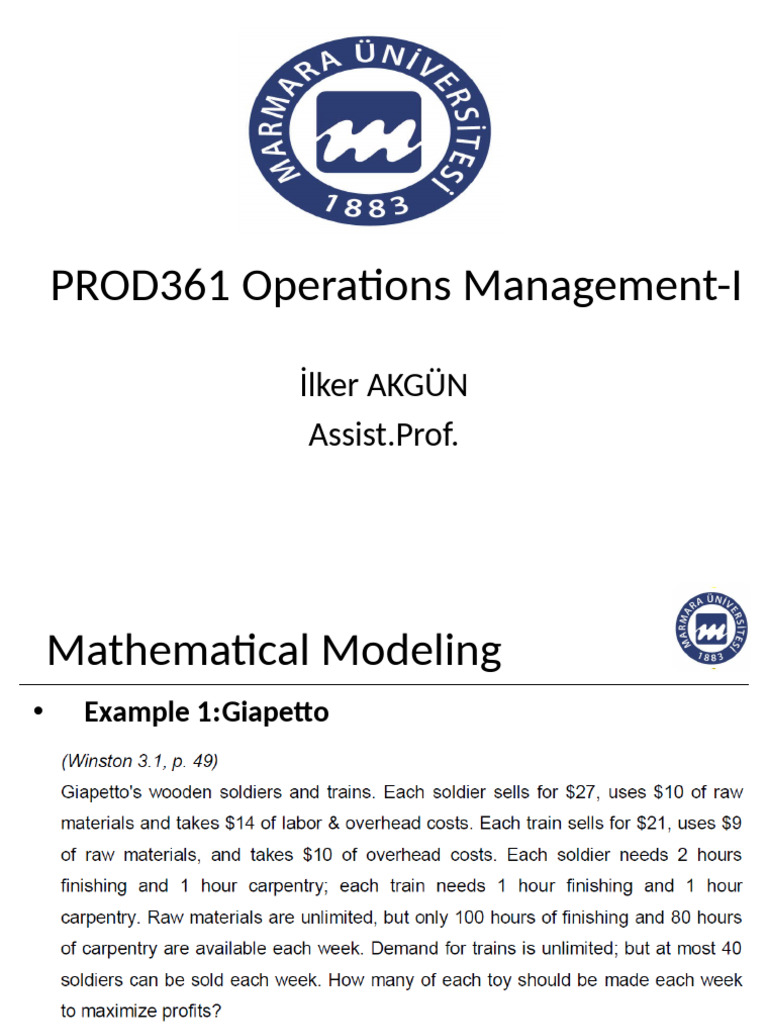 05_OM1_2 | PDF | Mathematical Model | Mathematical Optimization