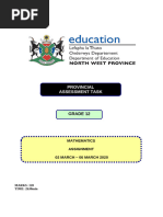 2025 Grade 12 Mathematics Test 1 | PDF | Sequence | Trigonometric Functions