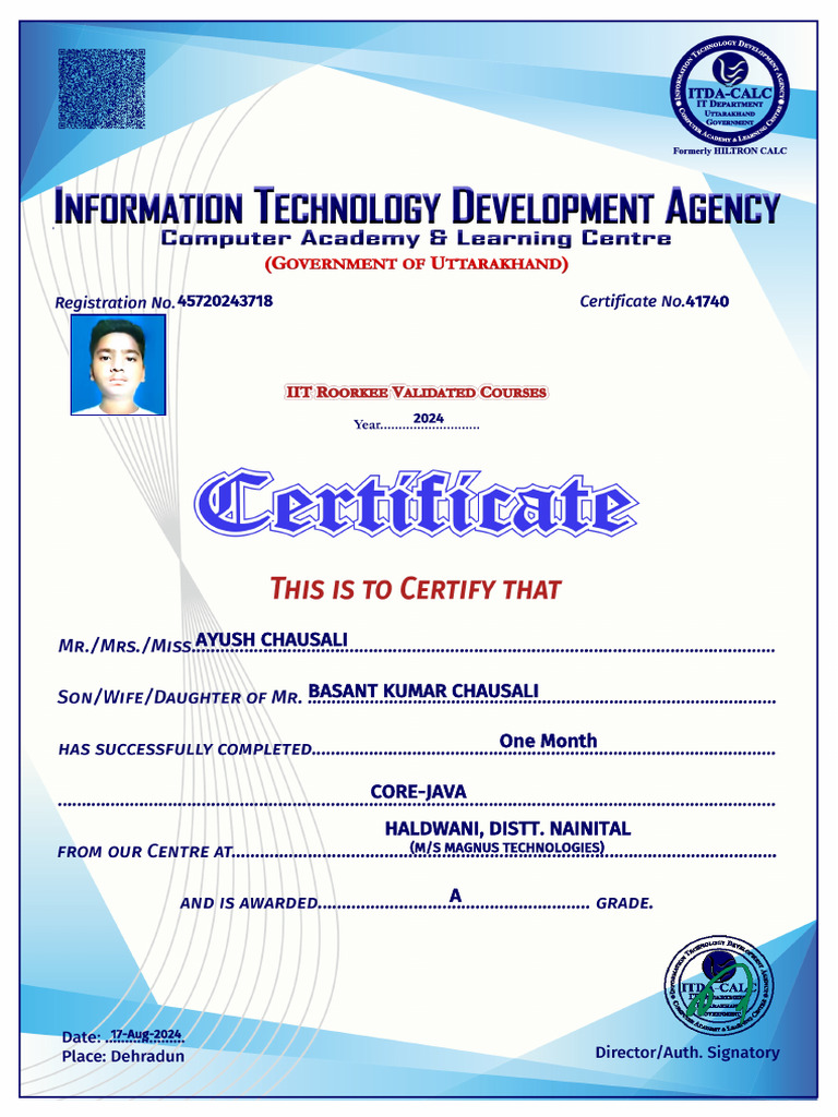 Core Java Course by AYUSH CHAUSALI | PDF