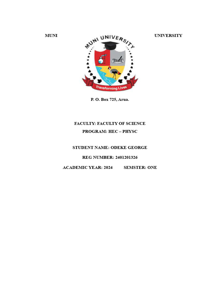 MUNI UNIVERSITY | PDF