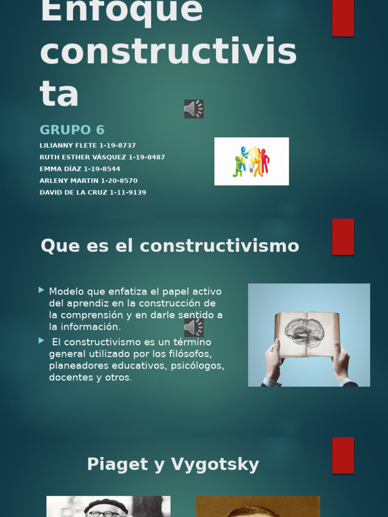 Enfoque Constructivista | PDF | Constructivismo (filosofía de la educación) | Aprendizaje