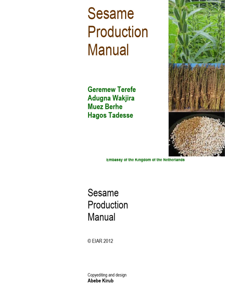 Sesameproduction Manual | PDF | Sesame | Sowing