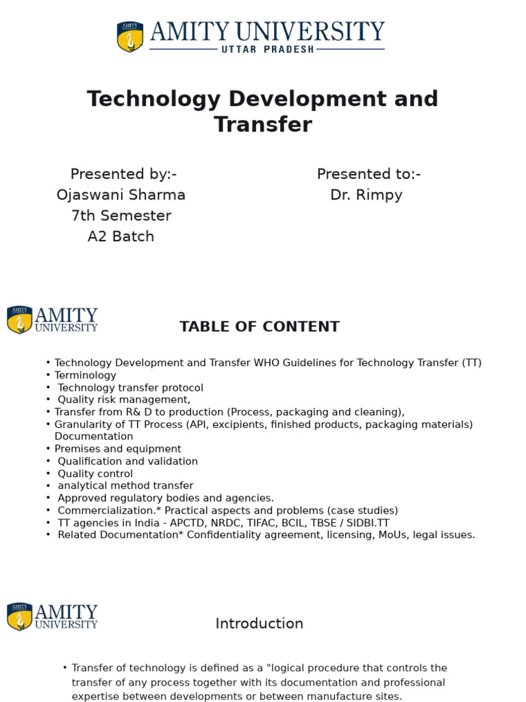 Pharma Tech Transfer Guide | PDF | Risk | Risk Management