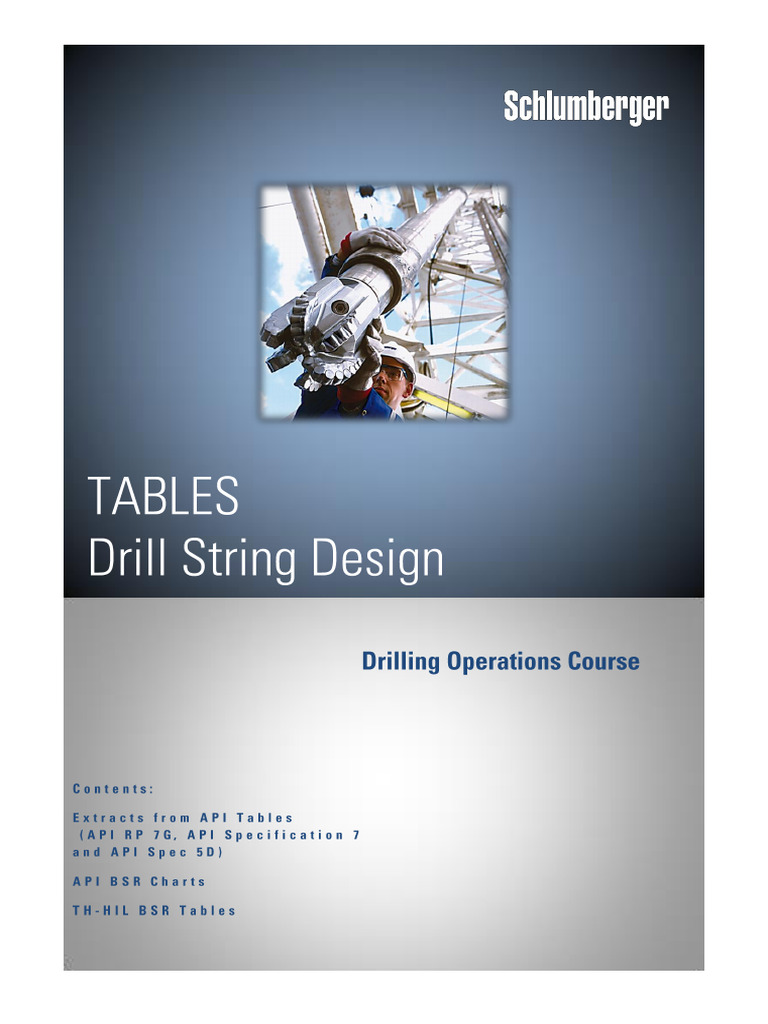 08C. Drill String Design - Tables | PDF | Pipe (Fluid Conveyance ...