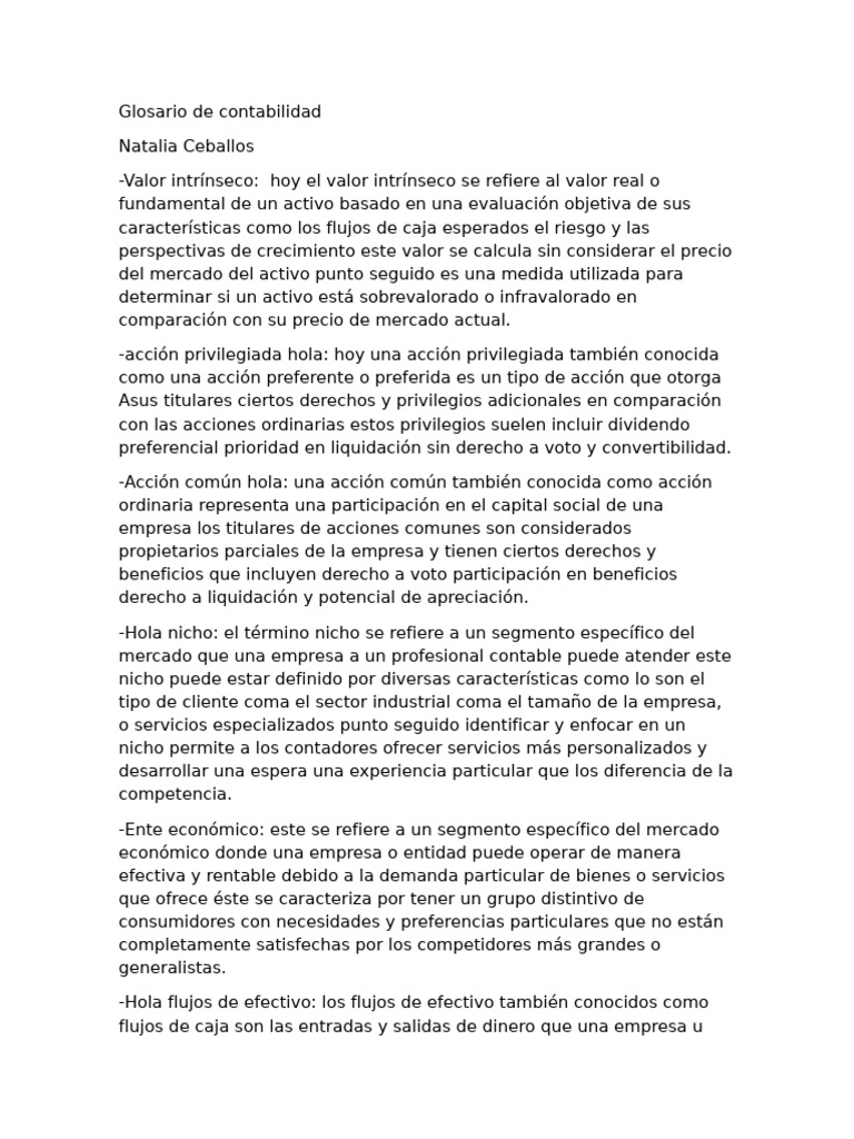 Glosario Contable para Profesionales | PDF | Compartir (Finanzas ...