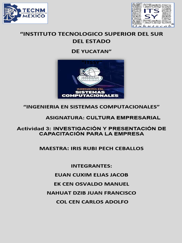 Act.3.Inv. y presentación capacitación para su empresa.Ek.Osvaldo | PDF | Business | Calidad ...