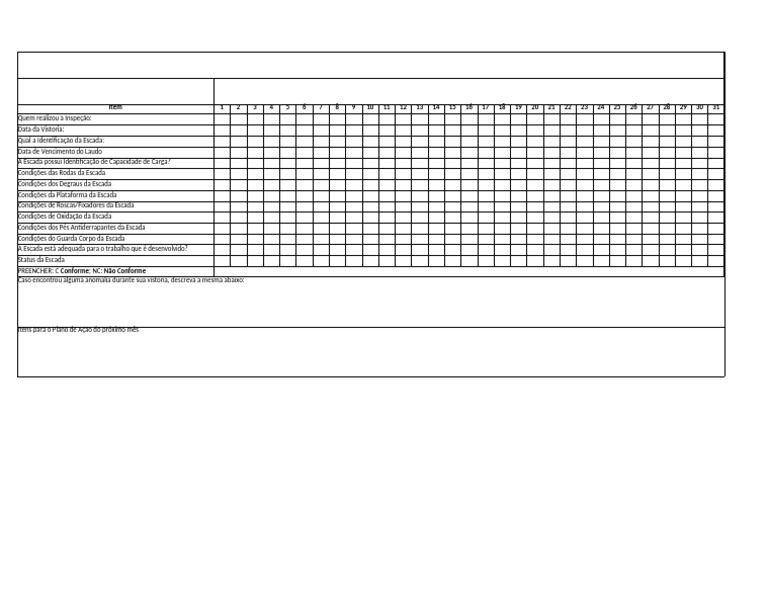 Checklist_Inspecao_Escada | PDF