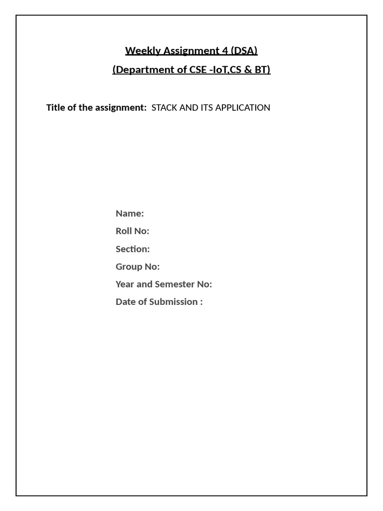 Weekly Assignment 4 DSA (1) | PDF