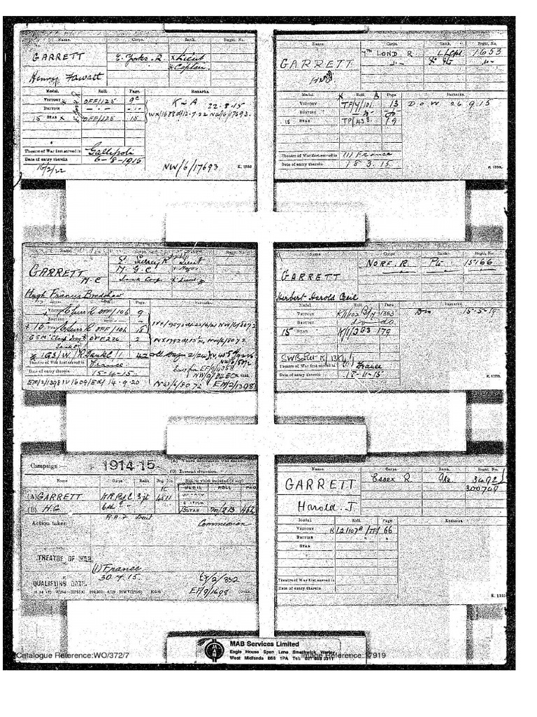 garrett medal card | PDF