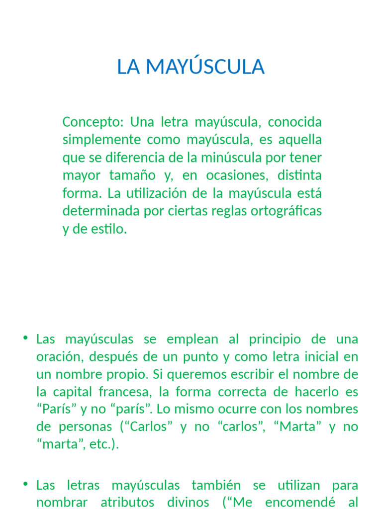 Uso y reglas de las mayúsculas | PDF | Caso de carta | Lingüística