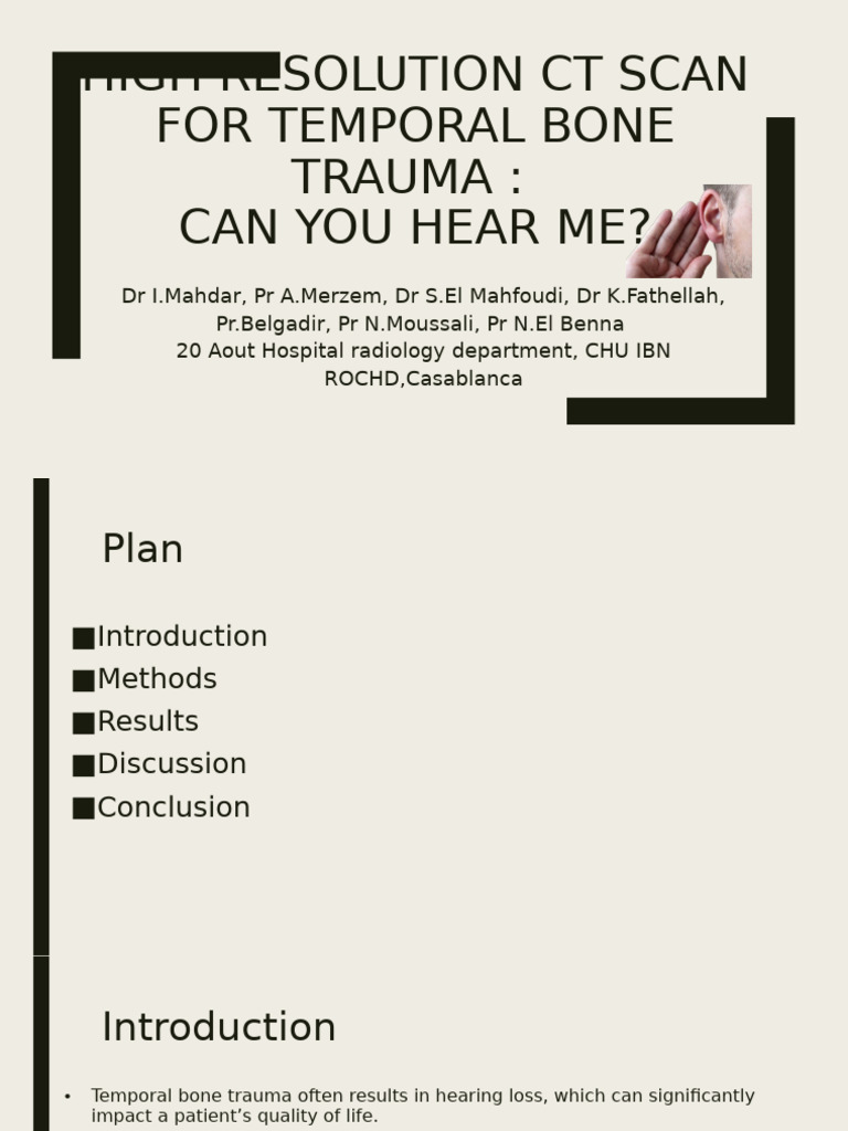 High-Resolution CT in Temporal Bone Trauma | PDF | Ct Scan | Radiology