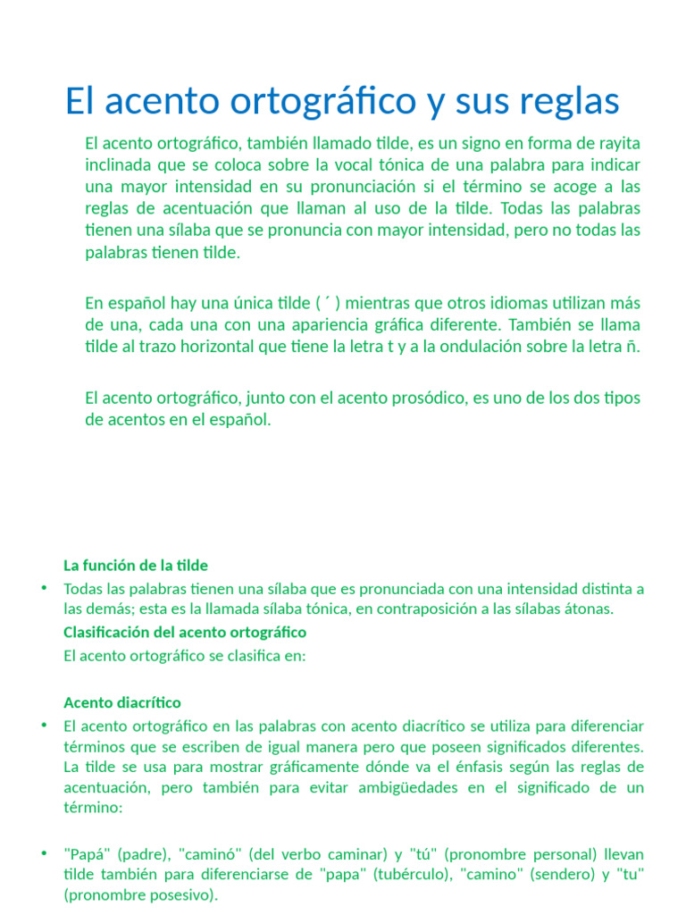 El Uso de La TILDE | PDF | Fonética | Lingüística
