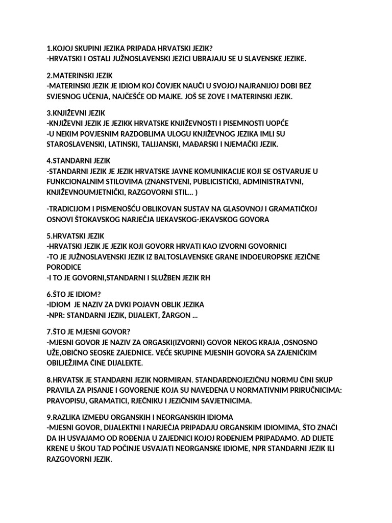 Prvi Ispit Iz HRV | PDF